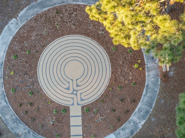 Round Classical™ paver brick labyrinth kits from The Labyrinth Company